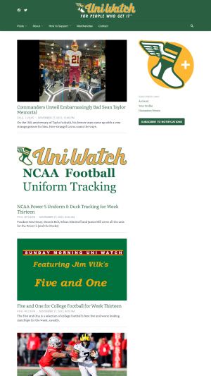 Support the new Uni Watch - William F. Yurasko